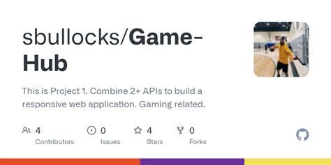 GitHub Sbullocks Game Hub This Is Project Combine APIs To Build A Responsive Web