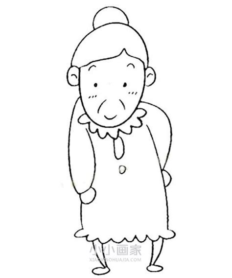 各种样子奶奶简笔画画法图片步骤狸猫故事网