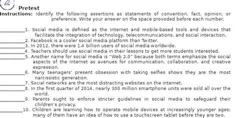 [solved] pretest instructions identify the following assertions as