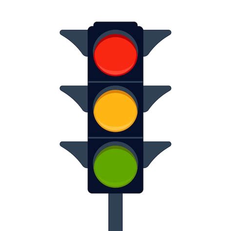 Premium Vector Signal Electric Traffic Light On Road Stoplight