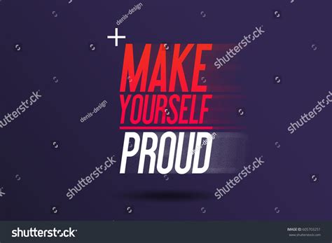 Advertise Sport Make Yourself Proud Self Stock Illustration 605703251