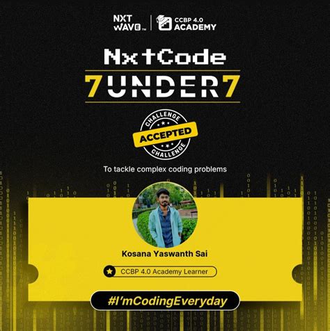 Imcomingeveryday Nxtwave Ccbpian Academy 7under7challenge