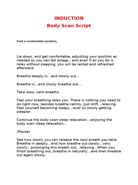 Hypnosis Script Pdf