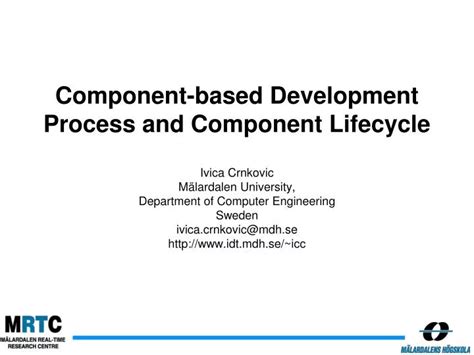 ppt component based development process and component lifecycle