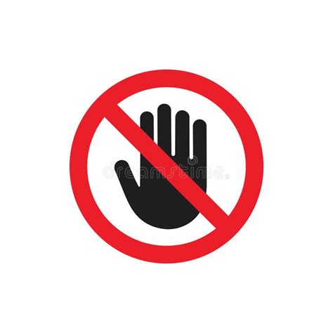 Stop Sign Hand Icon Stop Icon Stock Vector Illustration Of White
