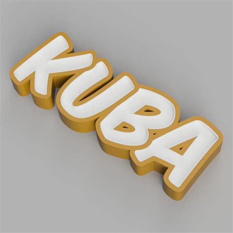 3d File Nameled Kuba Led Lamp With Name・template To Download And 3d