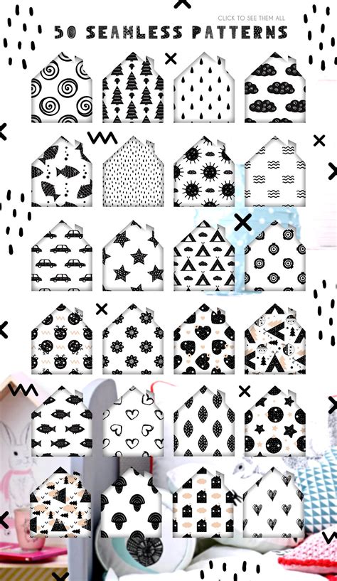 50 Scandinavian Seamless Patterns By Juliya Kochkanyan Thehungryjpeg