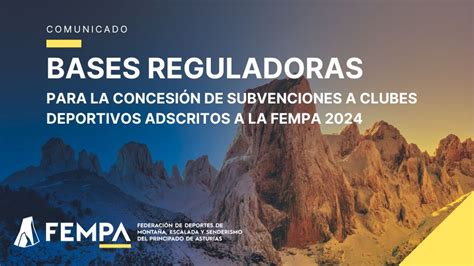 Bases reguladoras Concesión de Subvenciones a los Clubes Federación