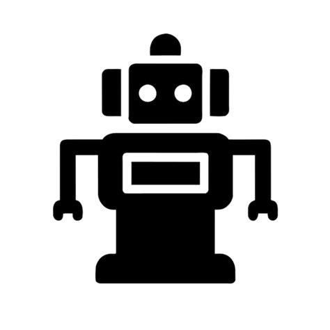 Robot Machine Learning Pictogram Premium Ai Generated Vector