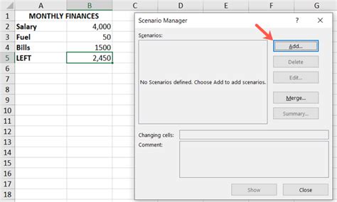 how to use the scenario manager in microsoft excel