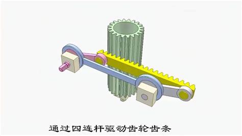 四连杆与齿轮齿条相结合做出来的往复机构，一块看看吧科技机械好看视频