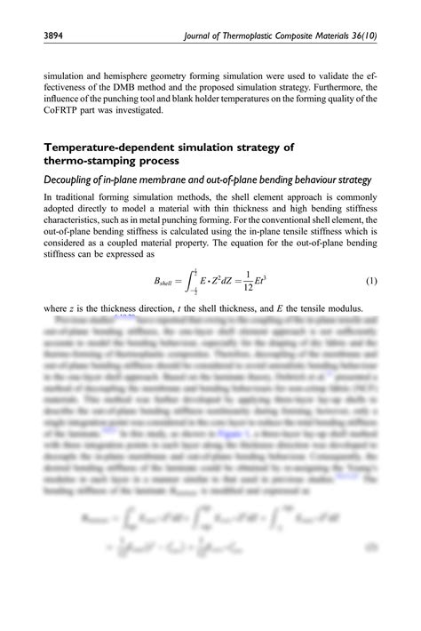 Solution Chen Et Al 2022 Temperature Dependent Modelling Of Tension In Plane Shear And Bending