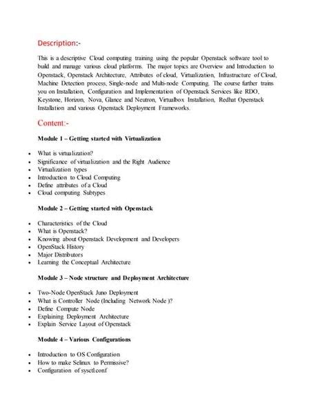 Cloud Computing Using Openstack