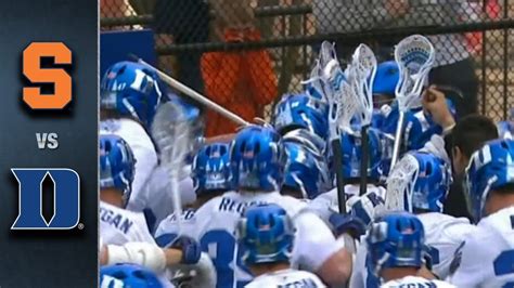 Syracuse Vs Duke Mens Lacrosse Highlights 2016 Lacrosse All Stars