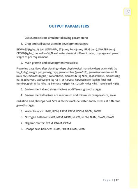 Agroclimatic Modeling Ceres Wheat Pdf