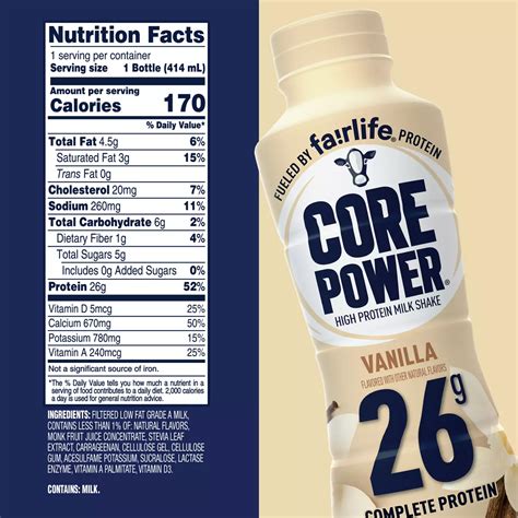 Core Power Complete 26g Protein Shakes Vanilla 12 Pk Shop Diet