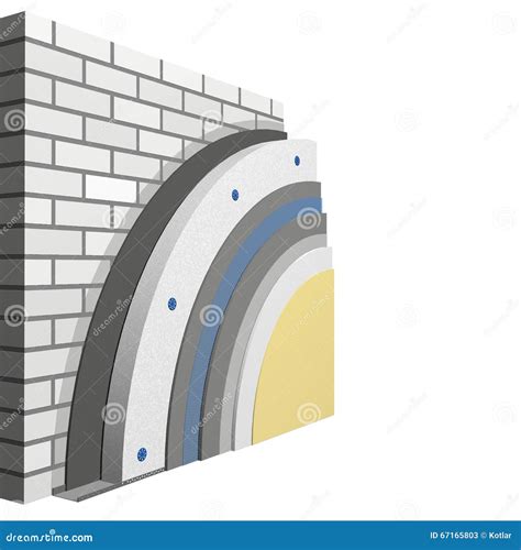 Polystyrene Wall Insulation 3d Scheme Stock Illustration Illustration Of Brick Material 67165803