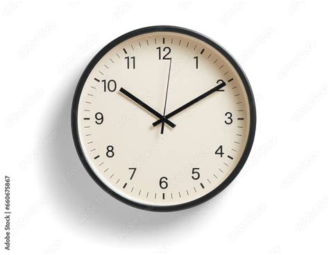 Simple Wall Clock Png File Of Isolated Cutout Object With Shadow On