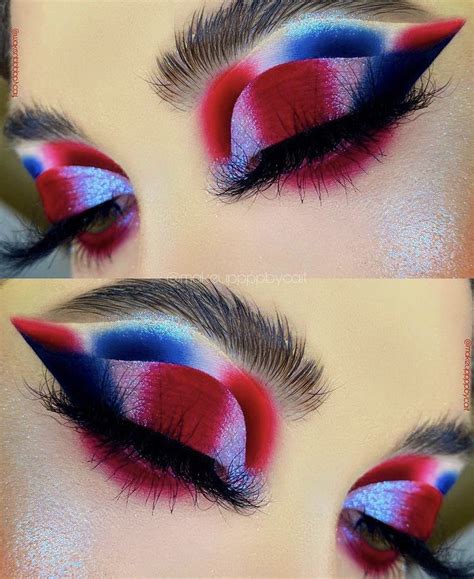 Pin By V On Makeup Looks Patriotic Makeup Eye Dramatic Eye Makeup