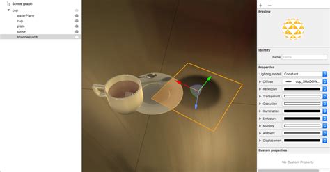 Ios How To Add A Shadow Plane And The Difference Between The Scn
