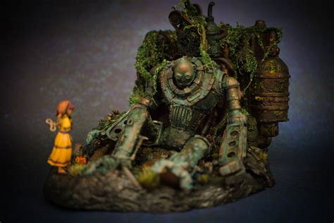 3d Printable Abandoned Robot Diorama [presupported] By Nerikson