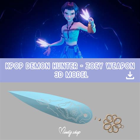 🔫 Inspired Kpop Demon Hunters Zoeys Weapon Shin Kal・ Stl File For 3d