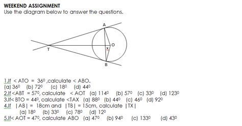 Circle Theorem Classnotes Ng