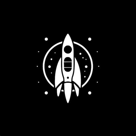 Premium Vector Rocket Black And White Vector Illustration