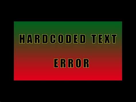 Hardcoded Text Error In Anroid Studio Solved Youtube