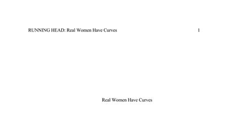 Real Women Have Curves Google Docs