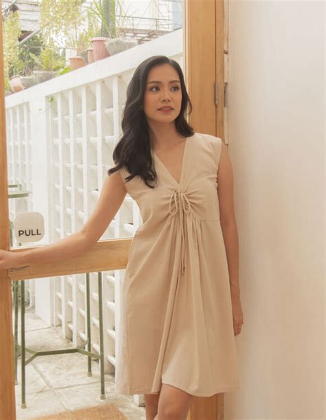 Ava Beige Dress Hey Candy