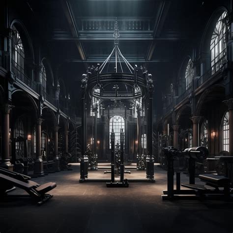 Premium Ai Image Dark Gym Place