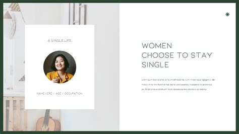 A Single Life Presentation Slide Design Lifestyle PPT Templates