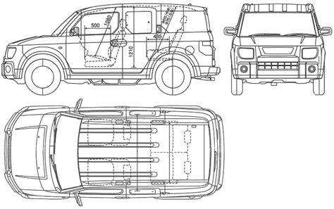 Car Honda Element The Photo Thumbnail Image Of Figure Drawing