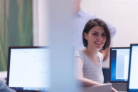 Computer Lab Classroom Of Technology Babes Group In Babe Photo Background And Picture For