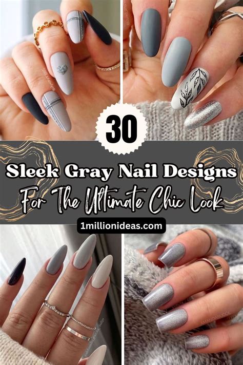 30 Sleek Gray Nail Designs For The Ultimate Chic Look Artofit