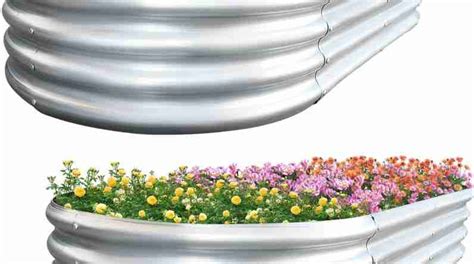 Fyin Hong Galvanized Raised Garden Bed 2pcs Metal Planter Boxes Outdoor