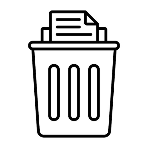 Premium Vector Trash Line Illustration