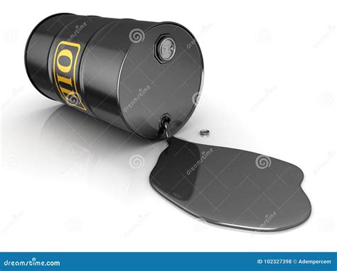 Oil Is Spilling From The Barrel Stock Illustration Illustration Of