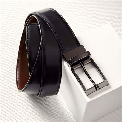 Mens Fashion Biz Corporates Leather Reversible Belt Smilewear