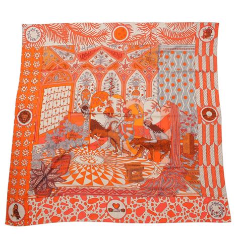 【楽天市場】【エルメス】hermes カレジェアン 140 La Danse Des Amazones アマゾンのダンス ストール オレンジ