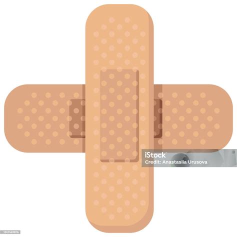 붕대 탄성 의료 석고 응급 처치 스티커 부상 또는 스크래치 보호 제약 플랫 스타일로 항균 덮개밴드 지원 만화에 대한 스톡 벡터 아트 및 기타 이미지 Istock