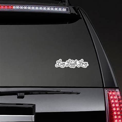 Live Laugh Love Cursive Banner Sticker