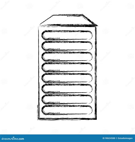 Tower Server Isolated Icon Stock Vector Illustration Of Detailed