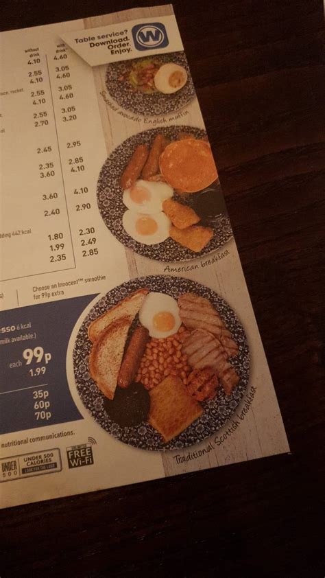 Menu At The Kirky Puffer Jd Wetherspoon Pub And Bar Glasgow