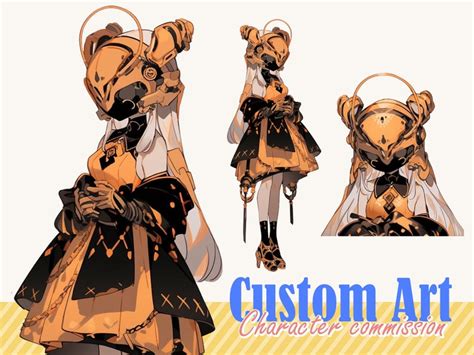 Custom Character Sheet Commission Cute Stylized Anime Profile Picture