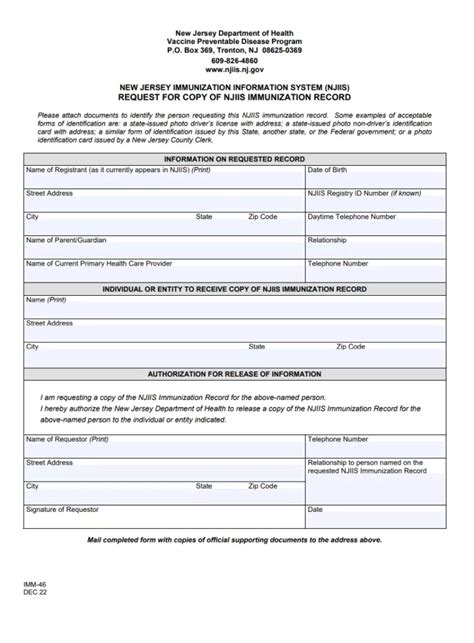 Vaccination Record Form Free Word Templates