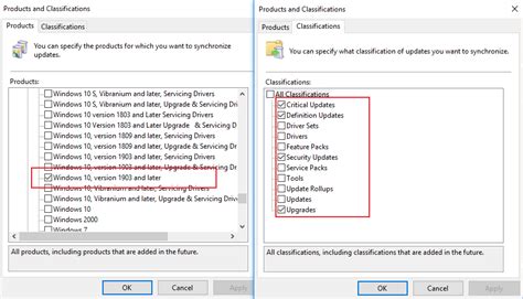 Windows 10 21h1 Wsus Product And Classifications Microsoft Qanda