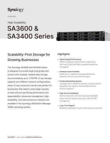 All Synology America Catalogs And Technical Brochures