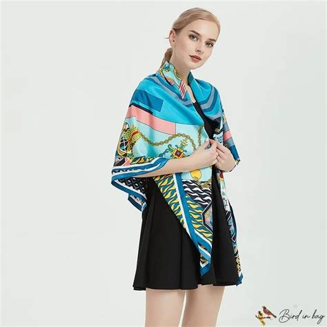 Bird In Bag Silk Scarf Female New Simulation Silk Twill Silk Large